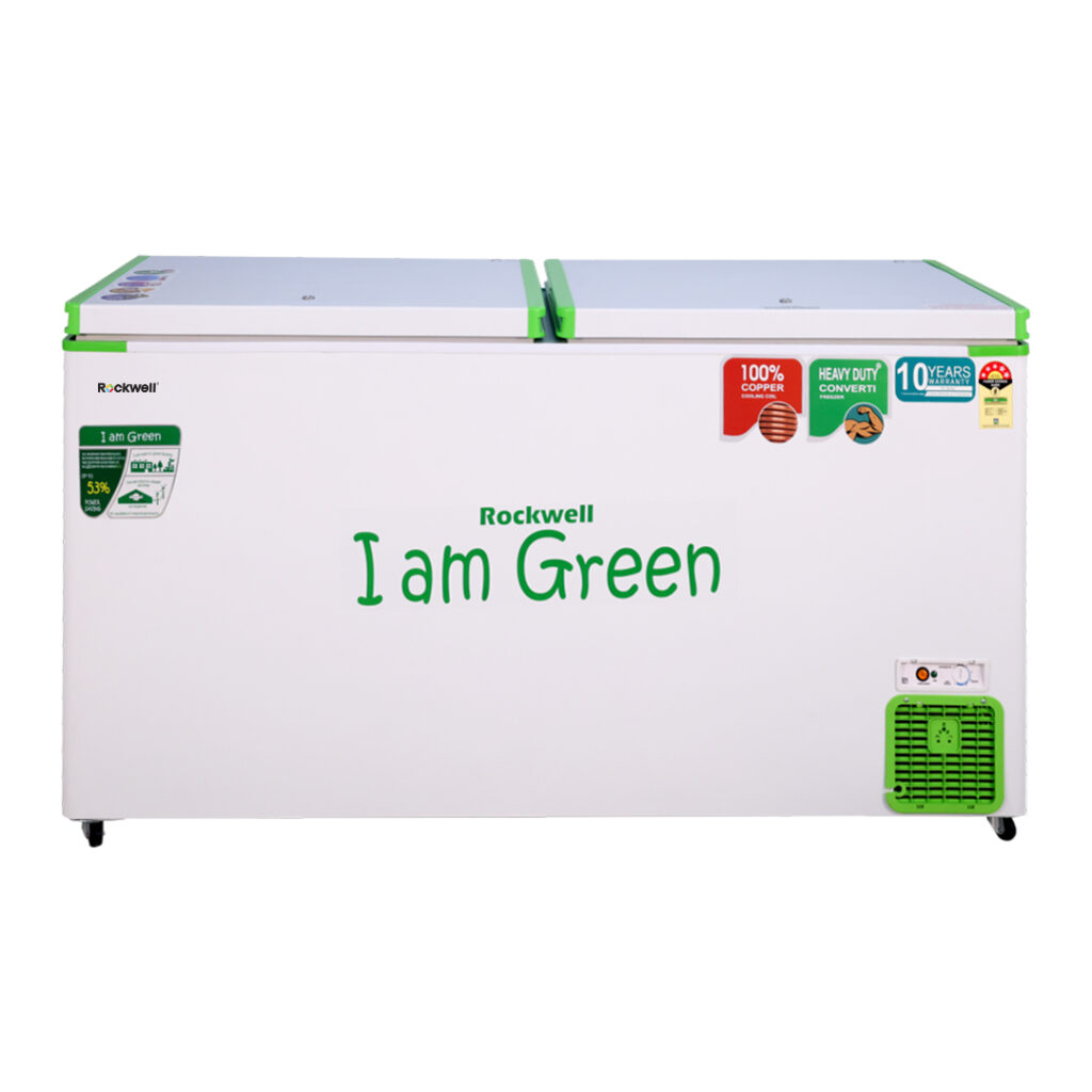 Rockwell 450DDUC, 5 Star, Convertible GREEN Deep Freezer, Double Door ...