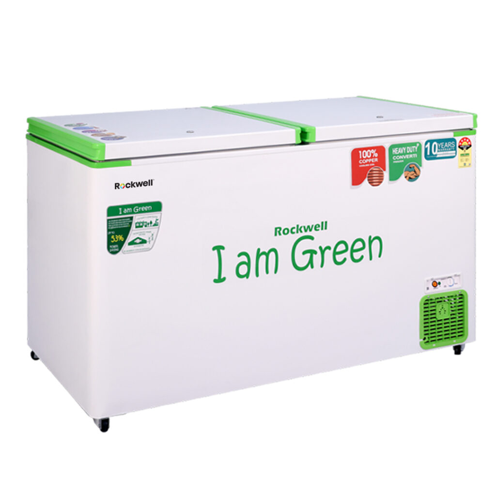 Rockwell 450DDUC, 5 Star, Convertible GREEN Deep Freezer, Double Door ...