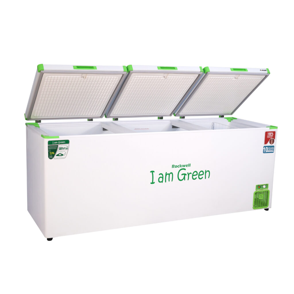 Rockwell GFR910UC, 5 Star, Convertible GREEN Deep Freezer, Triple Door ...