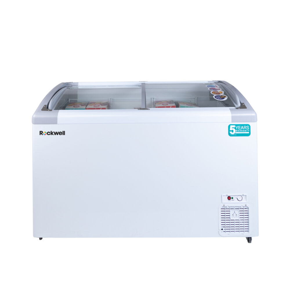 Rockwell 285Ltr, Curved Glass Green Freezer, In-built LED Light, Upto ...