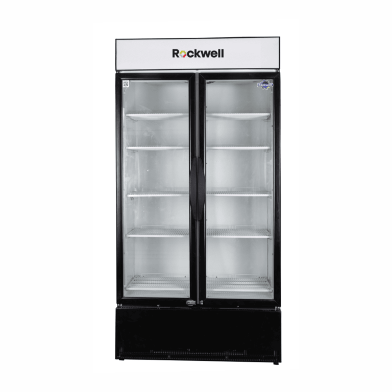 Rockwell RVC1100B, Double Glass Door Visi Cooler, Internal LED, Dynamic ...