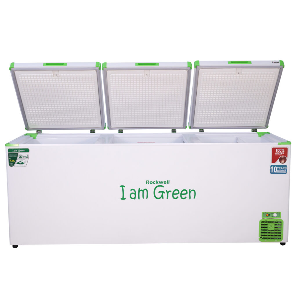 Rockwell GFR1210F, 5 Star, GREEN Deep Freezer, Triple Door, with 10 yrs ...