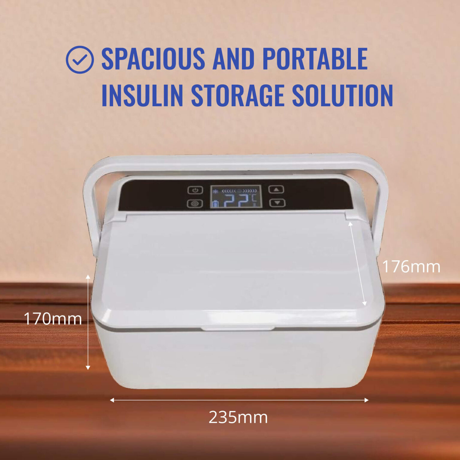 Rockwell 1L Insulin Fridge, holds 16 Injection Pens or 50 Bottles of ...